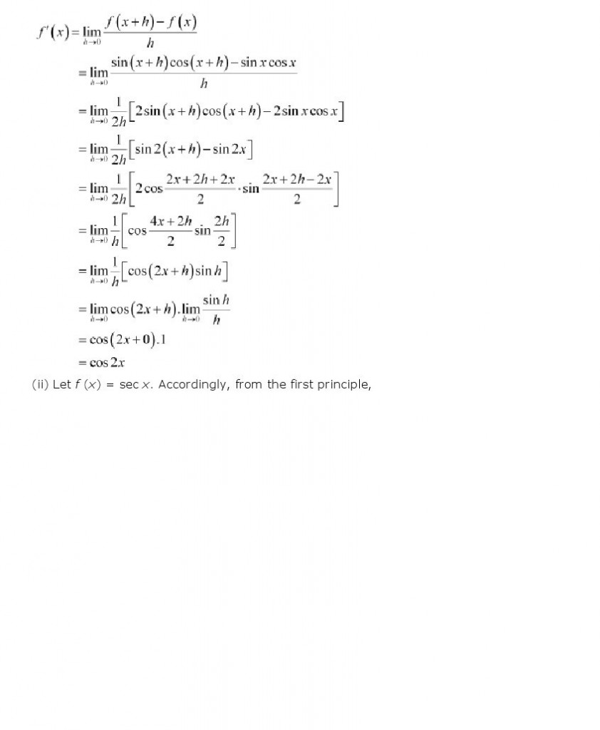 Limits And Derivatives, Class 11 Mathematics NCERT Solutions