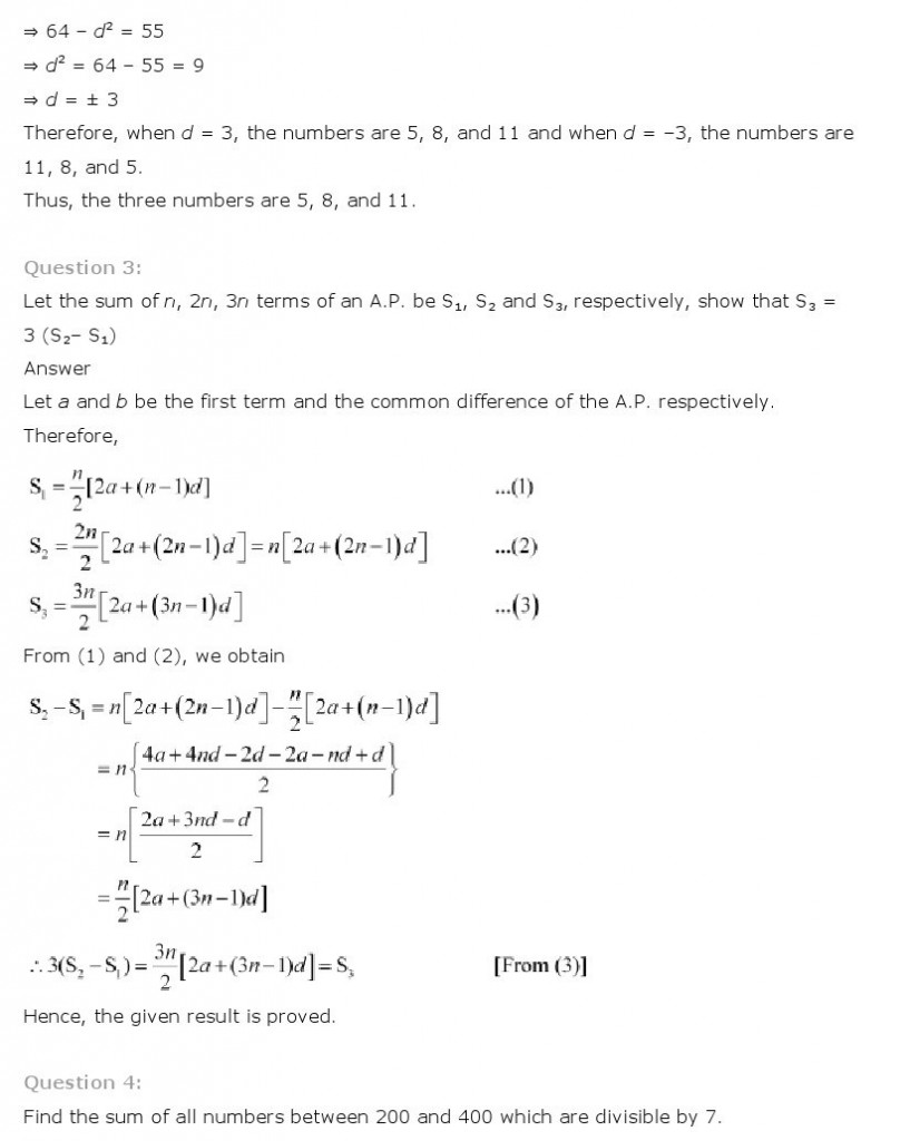 Sequences And Series, Class 11 Mathematics NCERT Solutions Sequences And Series, Class 11 Mathematics NCERT Solutions