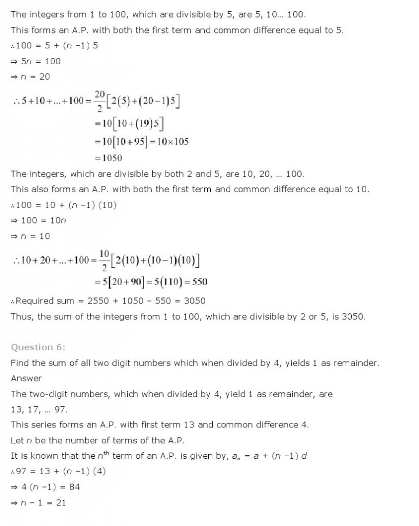 Sequences And Series, Class 11 Mathematics NCERT Solutions