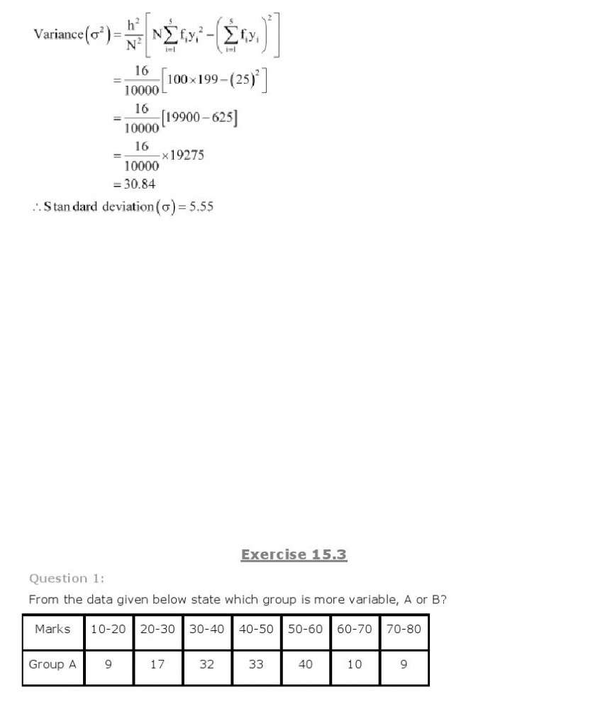 Statistics, Class 11 Mathematics NCERT Solutions