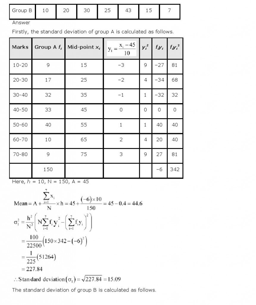 Statistics, Class 11 Mathematics NCERT Solutions