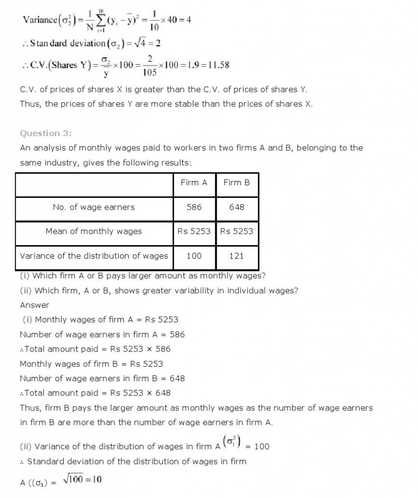Statistics, Class 11 Mathematics NCERT Solutions