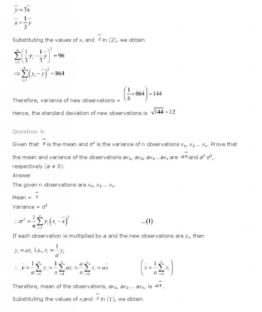 Statistics, Class 11 Mathematics NCERT Solutions