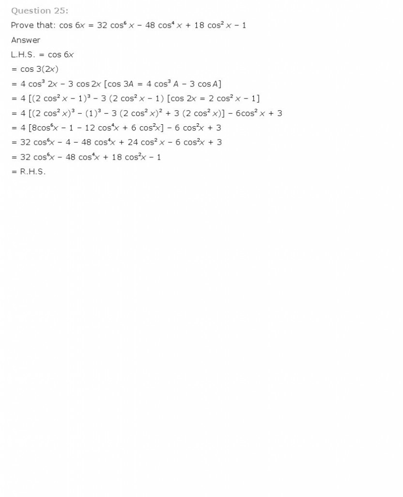 Maths Class 11 Chapter 3 Question Answer