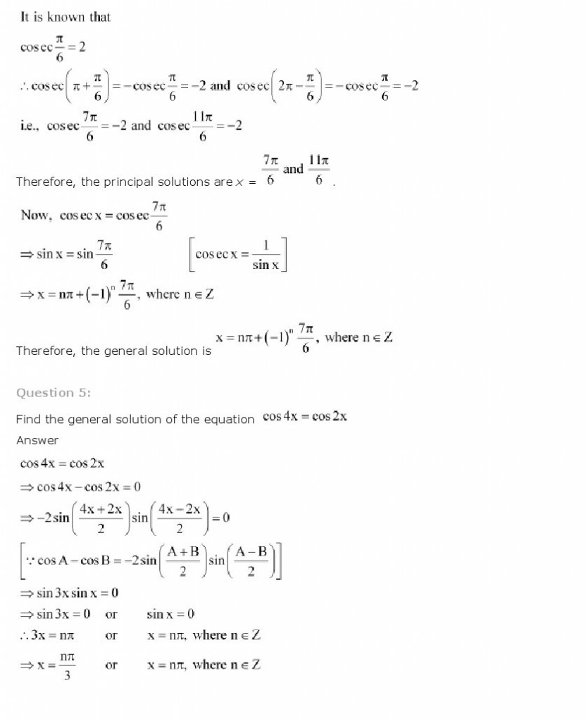 Trigonometric Functions, Class 11 Mathematics NCERT Solutions