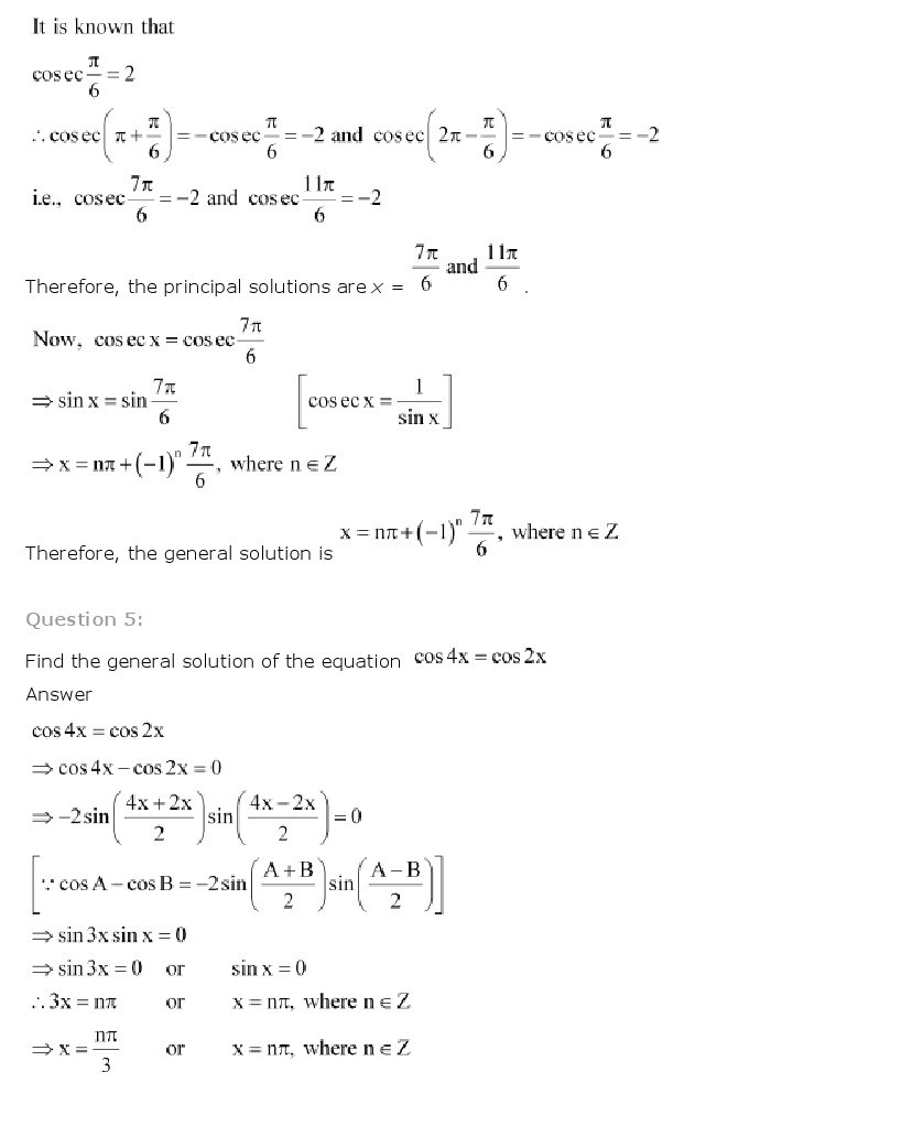 Trigonometric Functions, Class 11 Mathematics NCERT Solutions