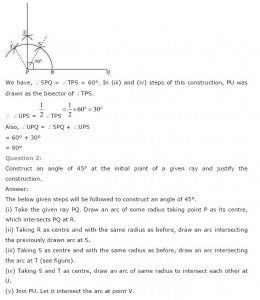 Maths Geometric Constructions, Class 9 Question Answer