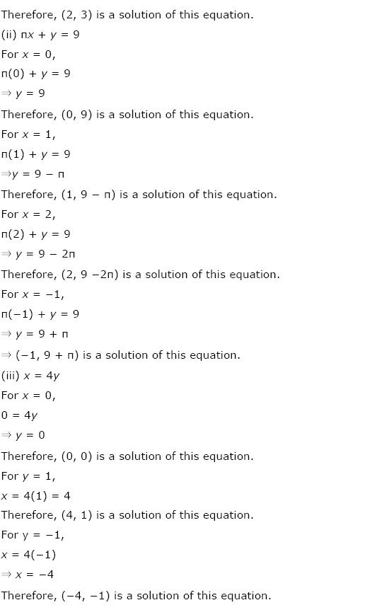 Linear Equations In Two Variables Class 9 Important Questions With